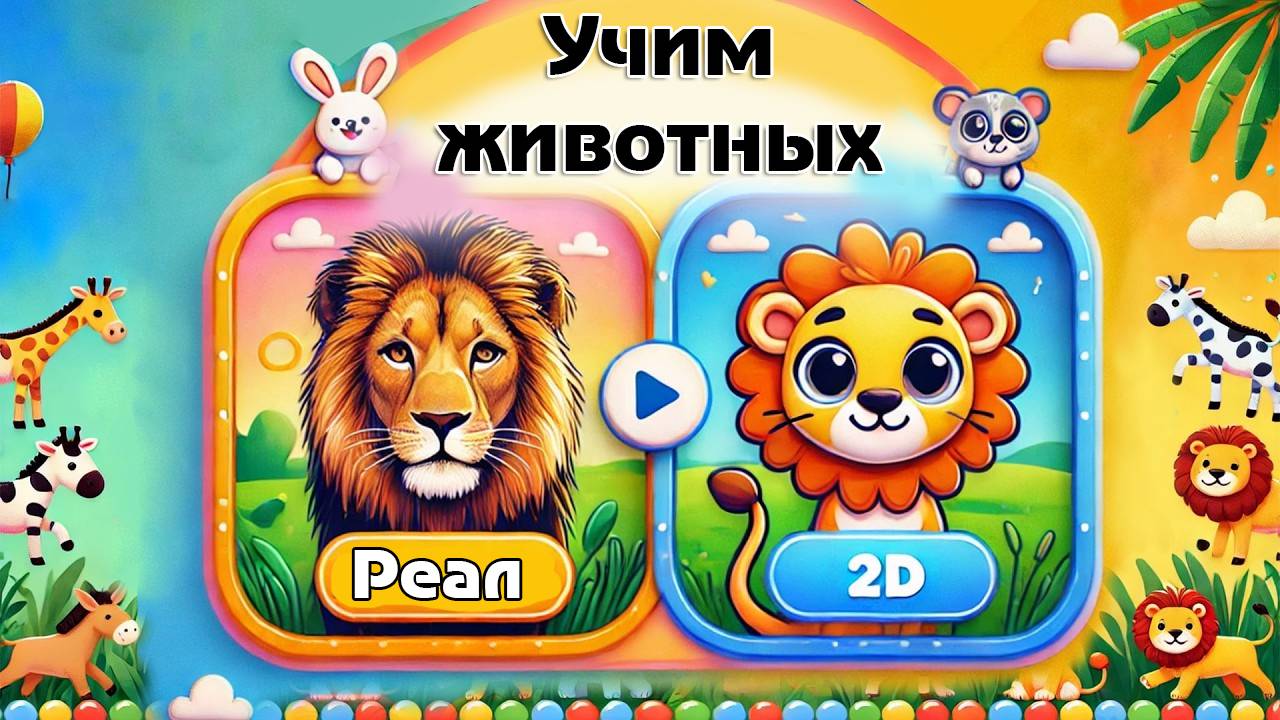Развивающие мультики. 📚 Учим животных 🦁. Мультики для детей и малышей смотреть онлайн