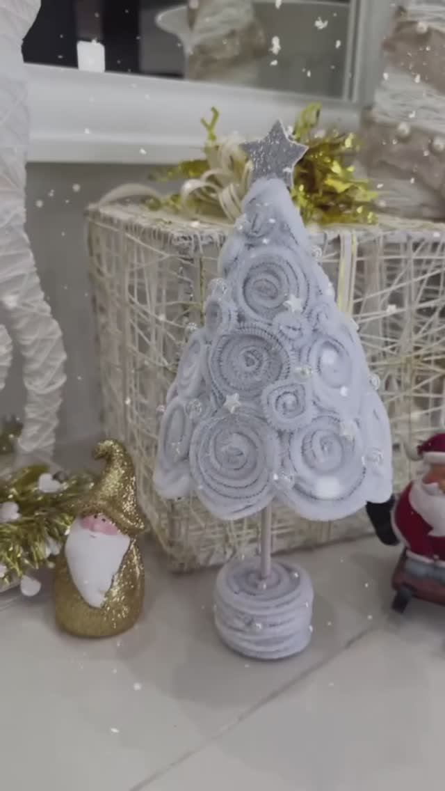 своими руками декор на Рождество. елочка 🎄из синельной проволоки 🎄