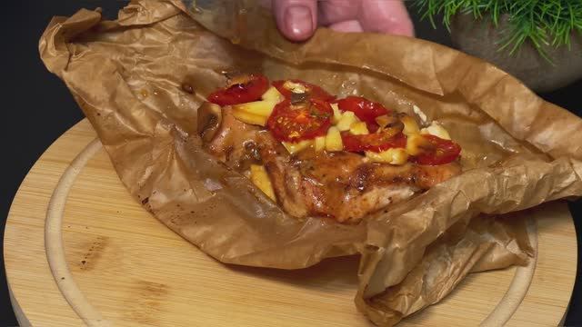 вкусное куриное филе с начинкой! #рецепт #ужин #филе #fig