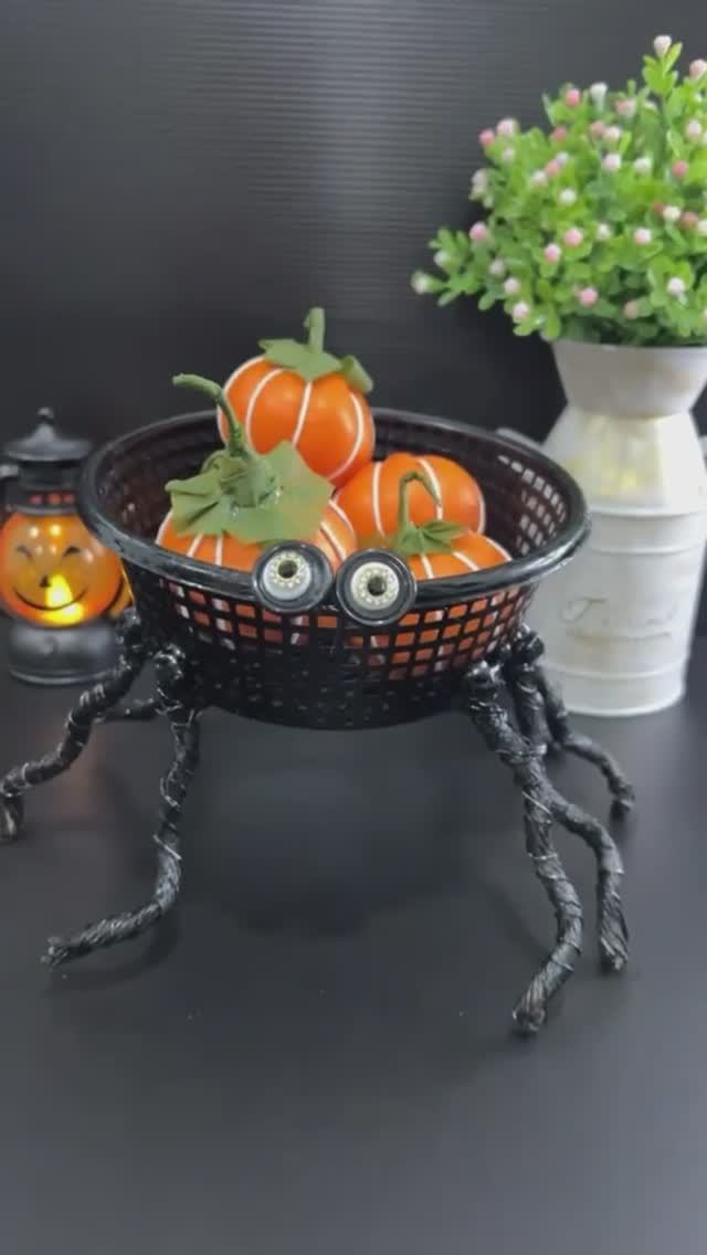 Своими руками декор для Хэллоуина из старой тарелки и куска веревки 🕷️🕷️🕷️