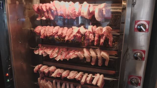 100 кг такой свинины продается каждый день в Сеуле! #еда #вкусно #asmr #готовка