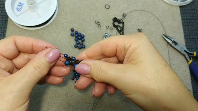 Собираю *ДОРОЖКУ* l Как закрепить три тросика ? #колье из гематита Архив