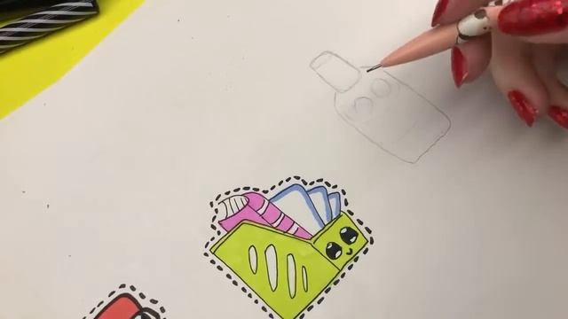 Как нарисовать кавайная КАНЦЕЛЯРИЯ 📒 Что на моём столе ☎️