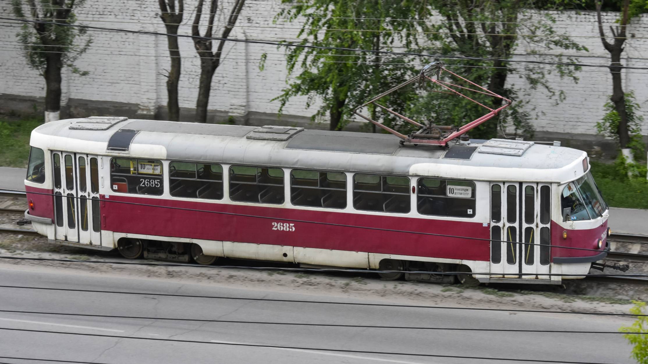 Трамвай Волгограда на 11 маршруте ООТ Каустик-Судоверфь