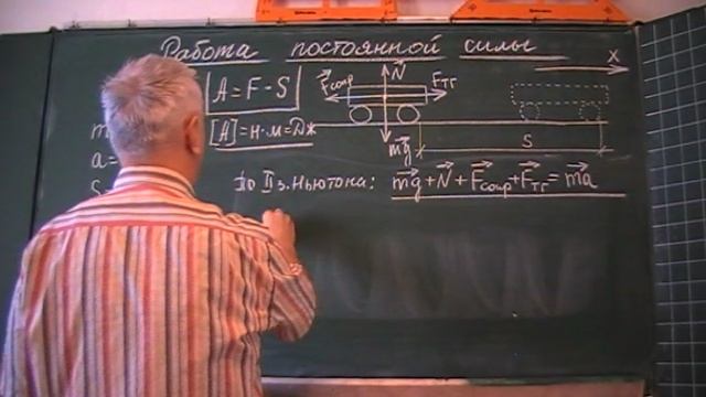 Работа силы тяги