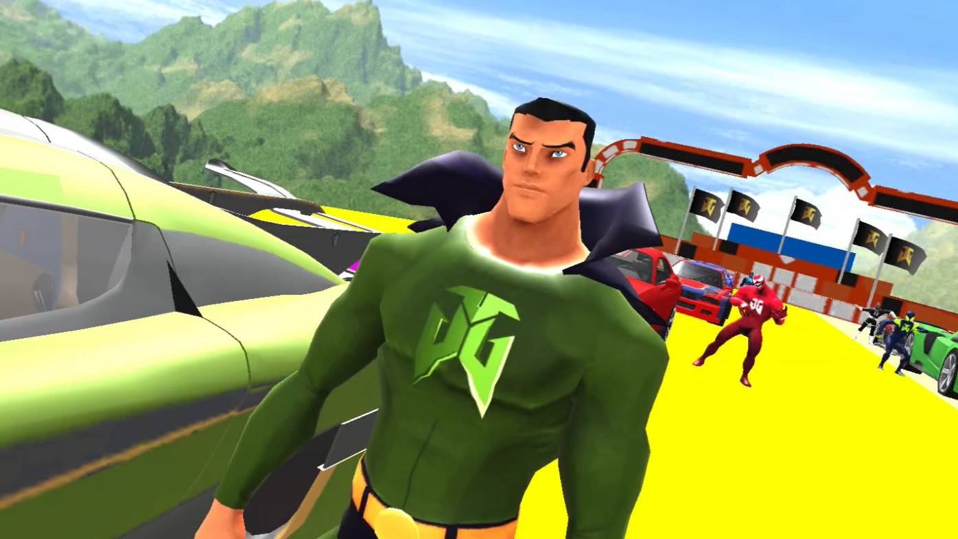 Мультфильм Гонки супергероев на машинах - Миссия 2