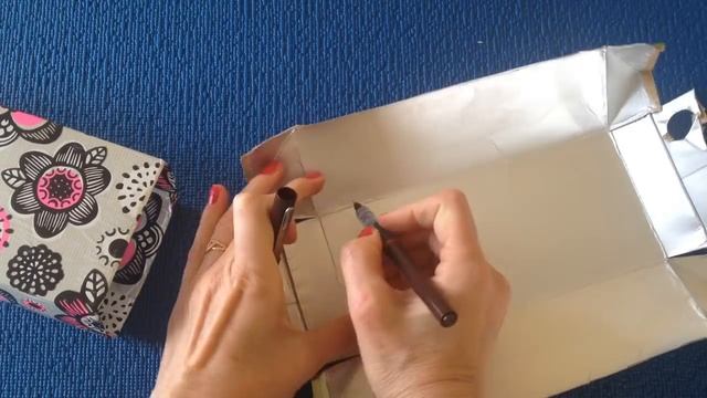 DIY.  Как сделать органайзер для канцелярии - пенал для карандашей и ручек.Пенал из коробок.