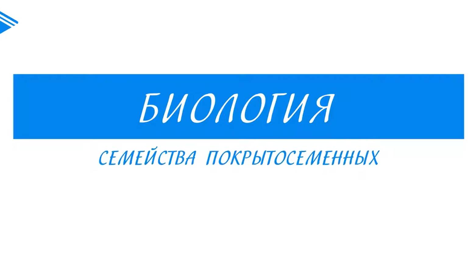 6 класс - Биология - Семейство покрытосеменных