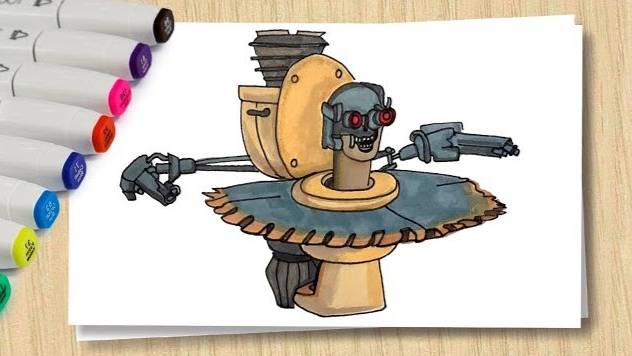 Рисуем Пилу  Скибиди Туалет _ Saw Skibidi Toilet _ Учимся рисовать