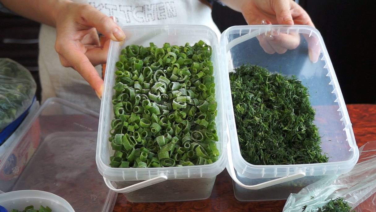 ЗАМОРОЗКА ЗЕЛЕНИ на зиму. Зелёный лук и укроп. СВЕЖАЯ ЗЕЛЕНЬ НА СТОЛЕ КРУГЛЫЙ ГОД.