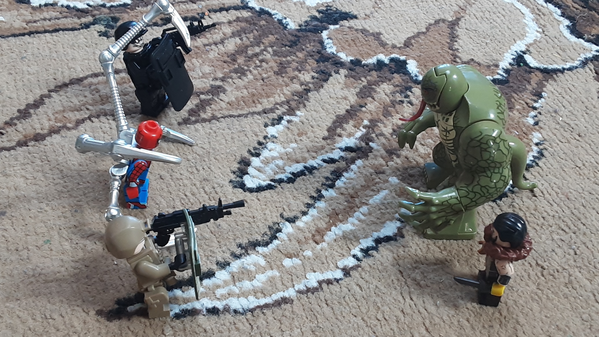 человек паук против ящера и венома часть 1. Лего стопмоувшин.