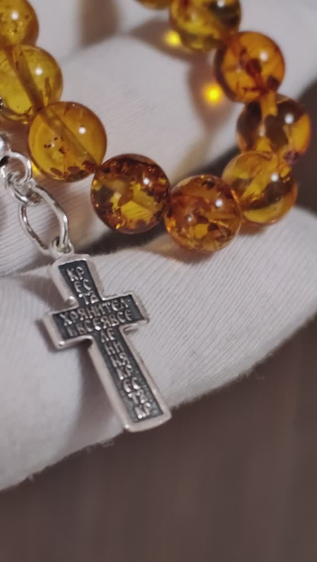 Православные четки из янтаря