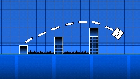 geometry dash, но с каждой попыткой гравитация уменьшается!