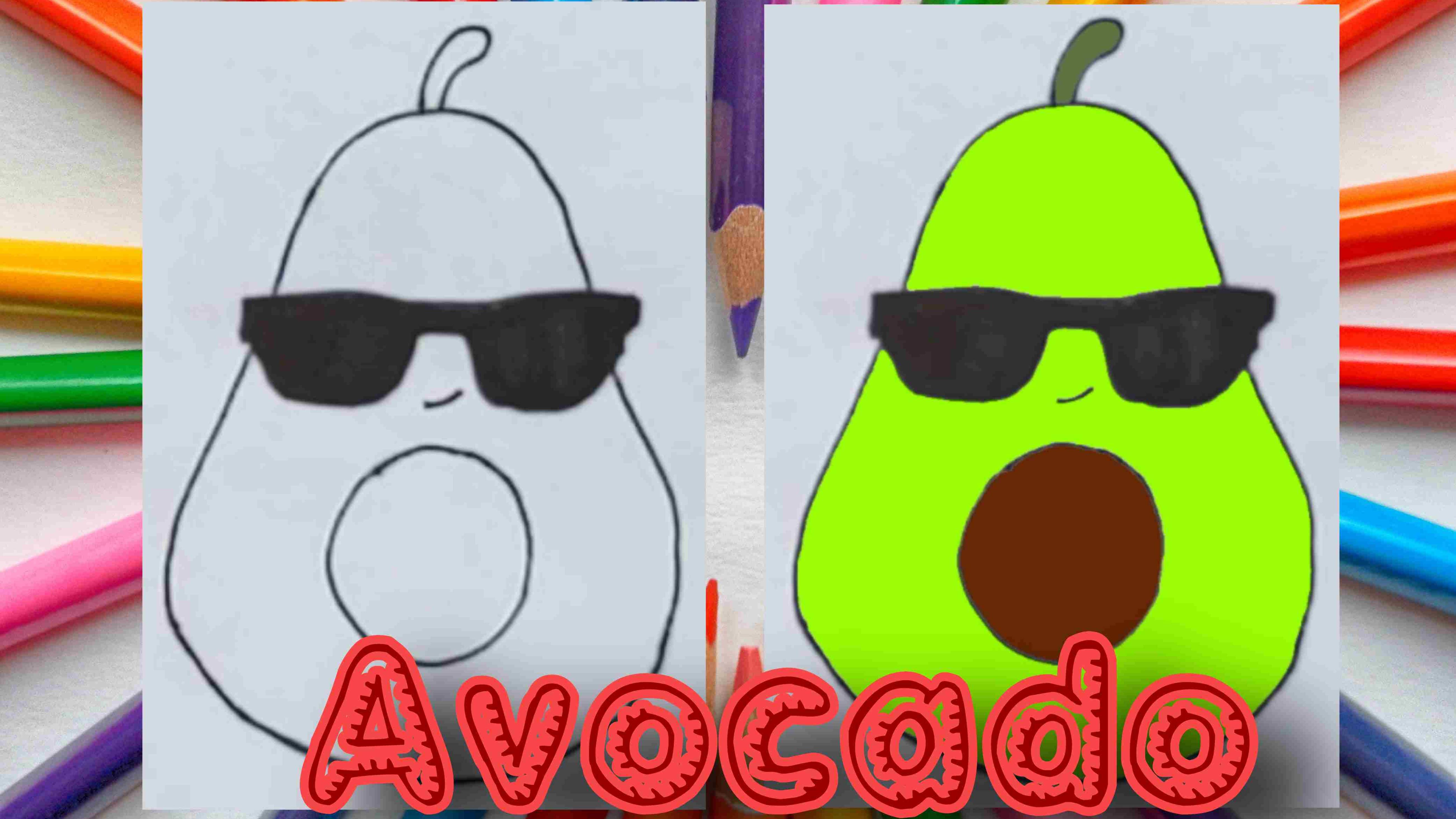 Как нарисовать авокадо. avocado