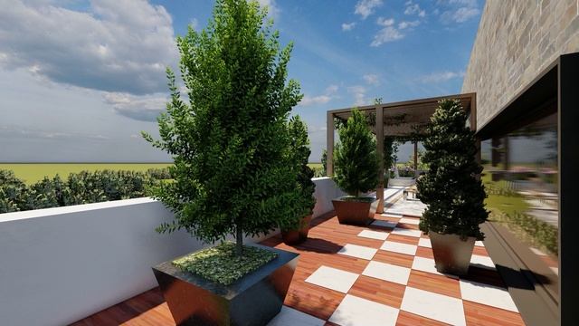 Модель сада на крыше.  #ландшафтный дизайн #дизайн #строительство