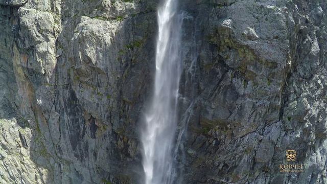 Водопады Северной Осетии. "Большой Зайгалан снизу до верха одним кадром"