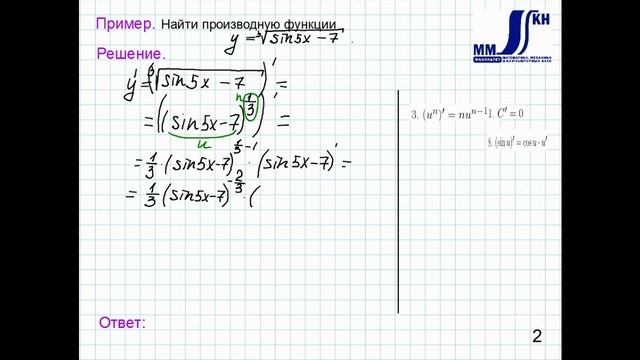 2_15_Производная сложной иррациональной функции