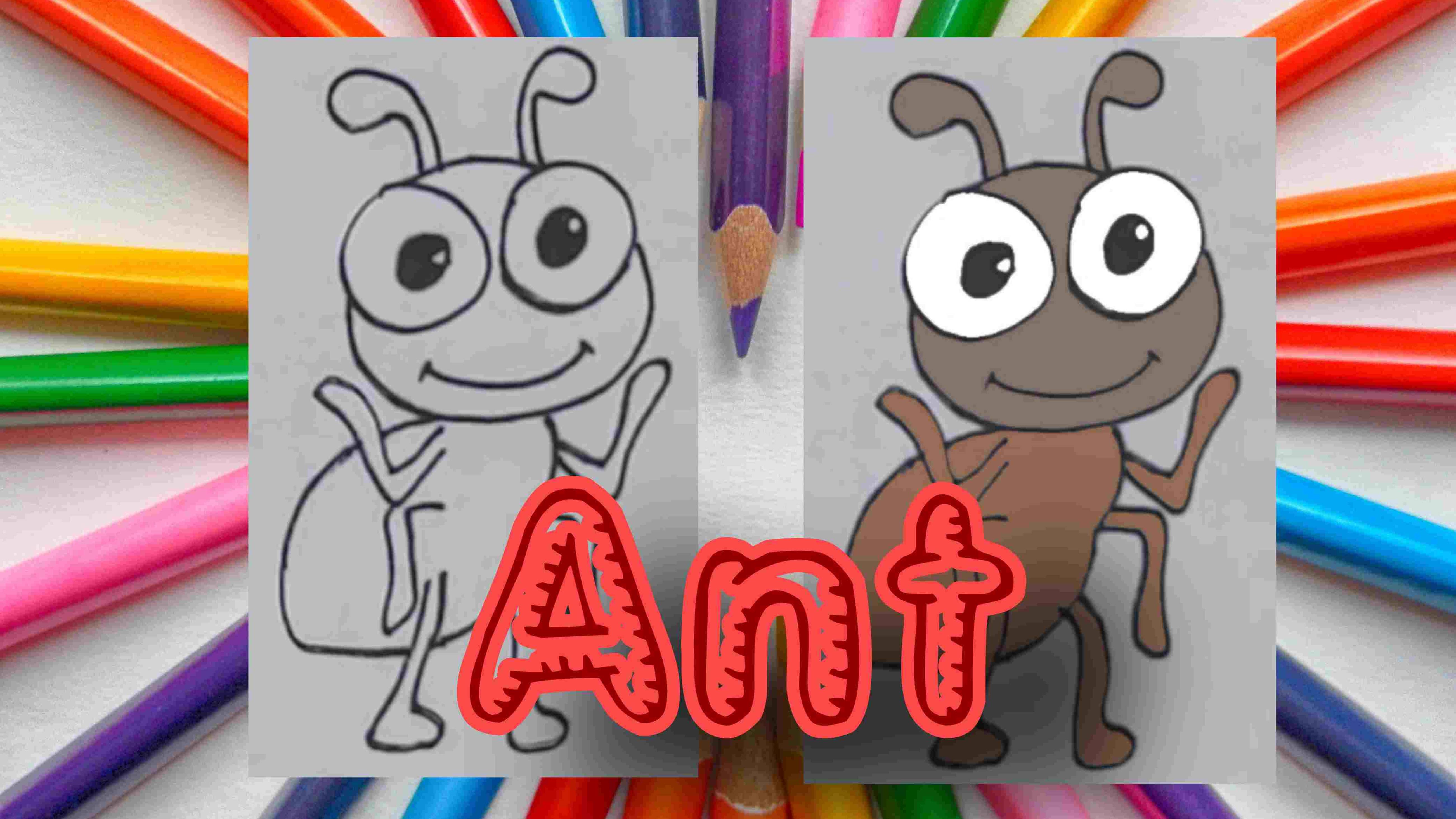 Как нарисовать муравья. ant