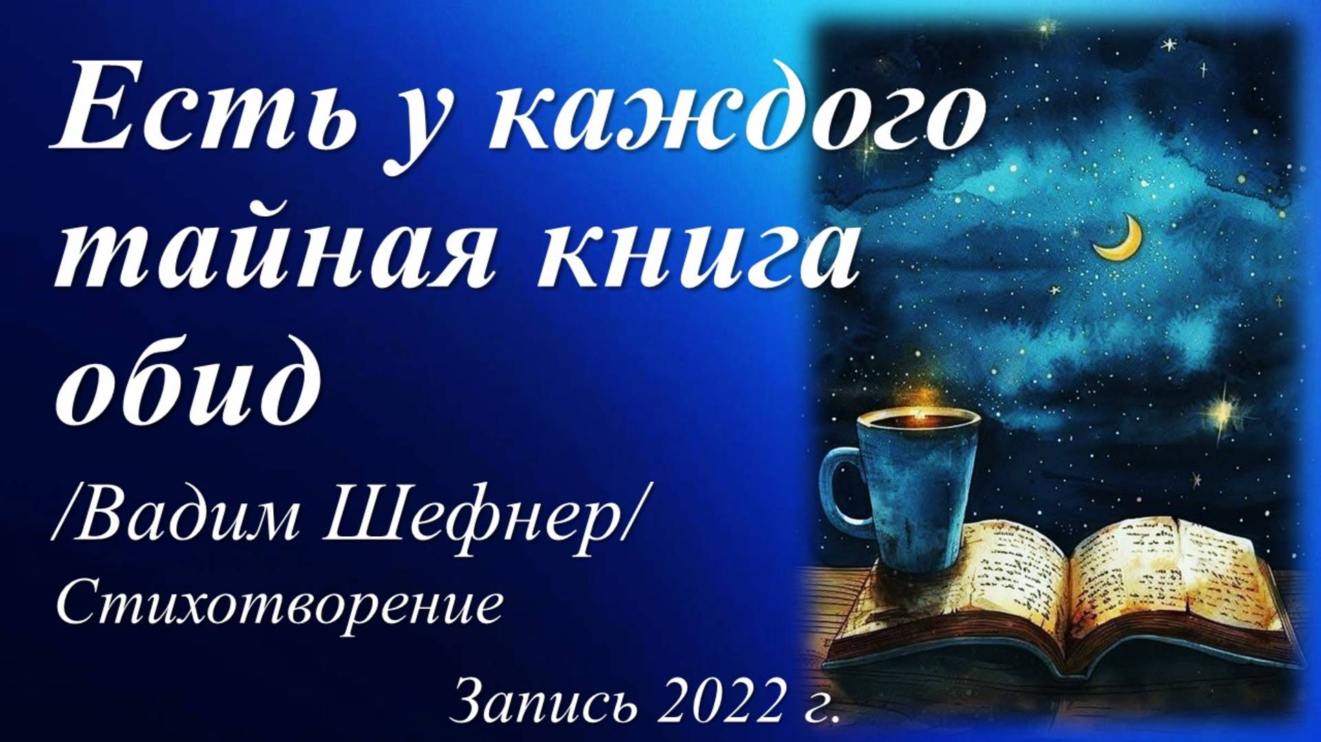 Книга обид /Вадим Шефнер. Запись 2022 г./