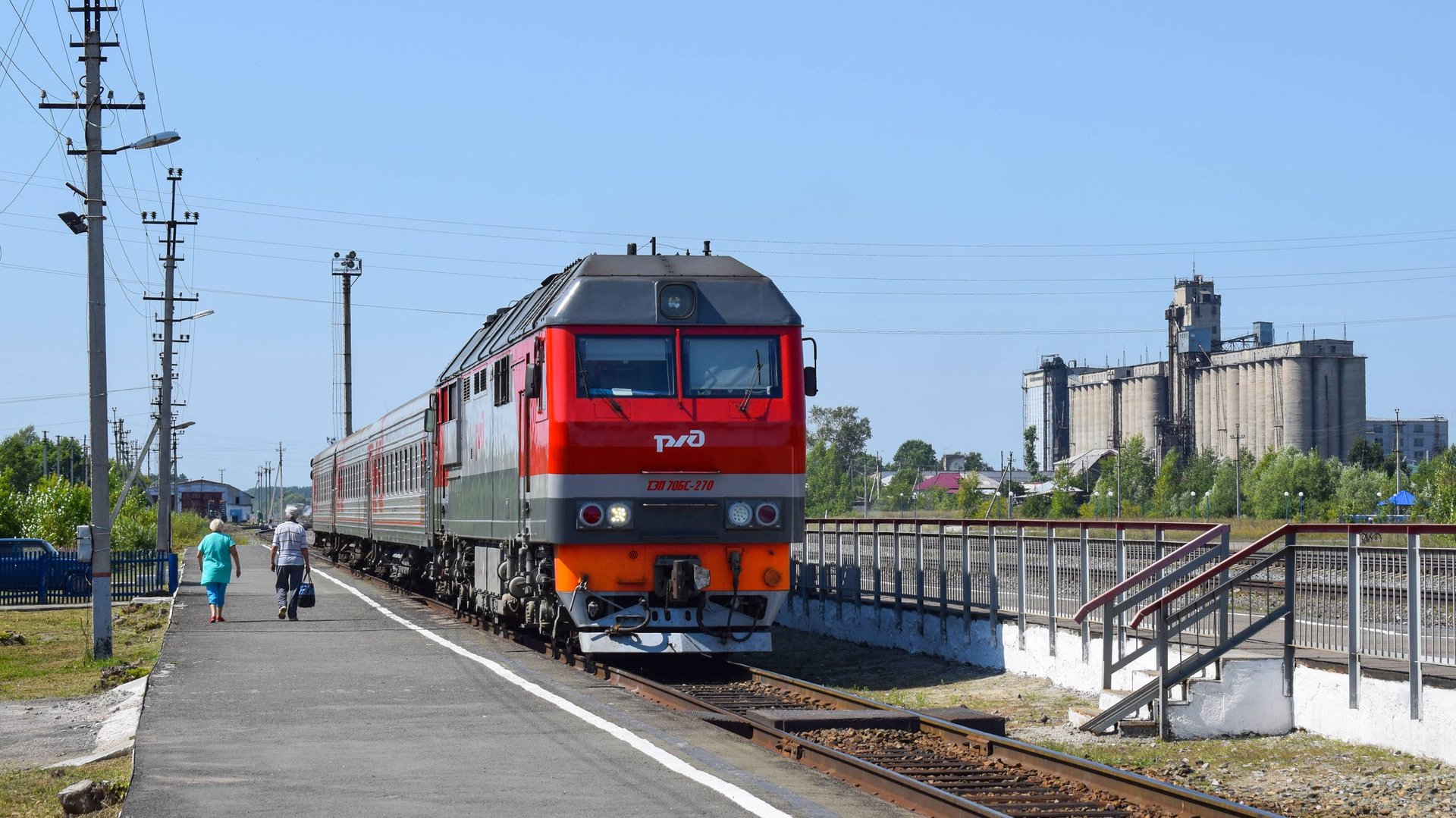 Тепловоз ТЭП70БС-270. Покатушки от ст.Ребриха.