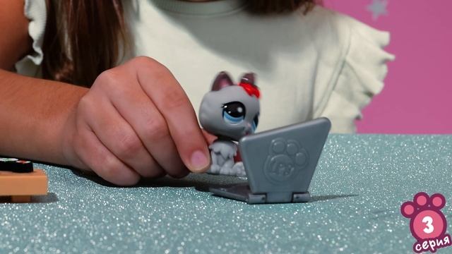 Игровой набор "Обед с друзьями", три фигурки животных с аксессуарами, коллекция LPS