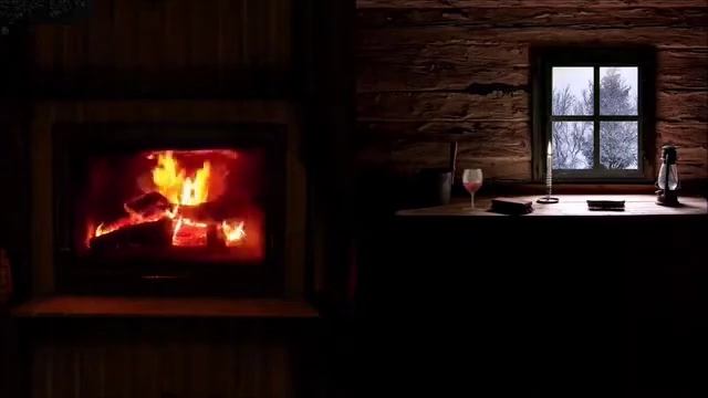 Романтика.Лучший горящий камин. Музыка для сна. музыка релакс