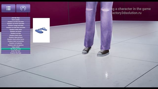 Creating a character in the game, Factory3dsolution, preview