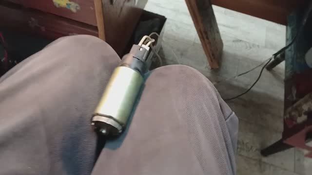 Бензонасос  от автомобиля  качает  воду .