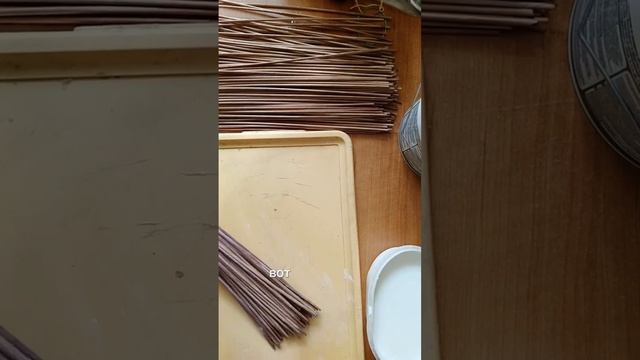 Обработка трубочек лаком