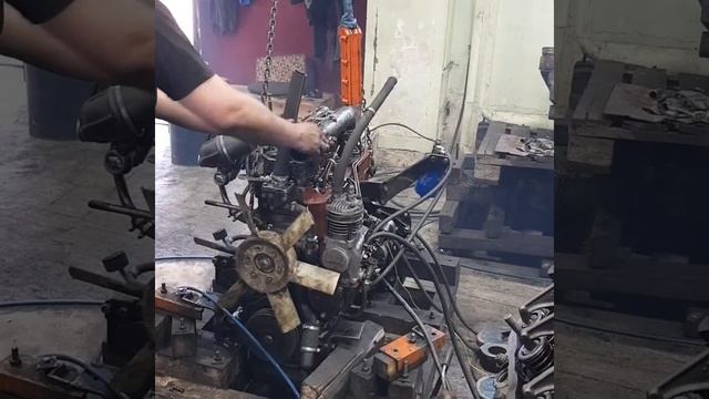 Обкатка двигателя ММЗ 245 в сервисном центре ООО "ДокаДизель"
