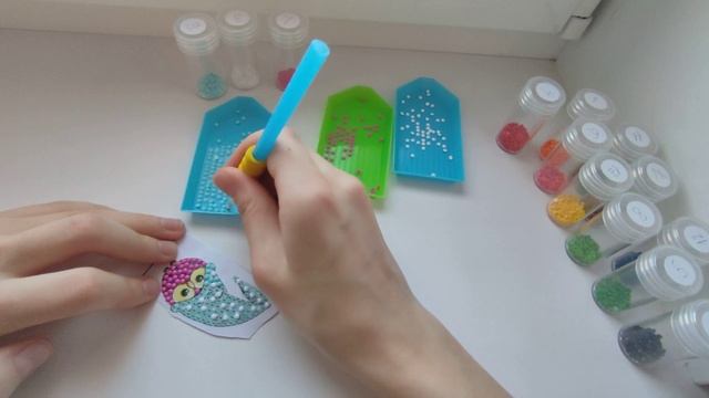 АЛМАЗНАЯ МОЗАИКА СОВА С КОЛПАЧКОМ