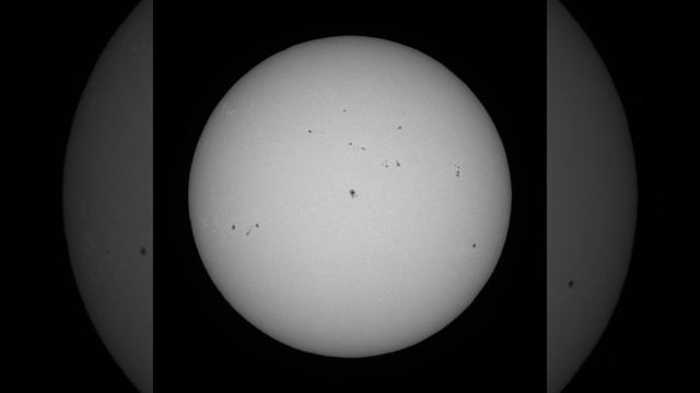 Солнце в зеленой области спектра, 16 марта 2025 года, 11:04
