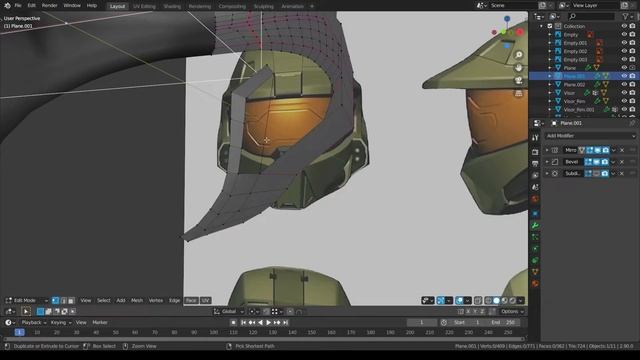 Blender - EP4 ｜ Master Chief Helmet Modelling Tutorial
