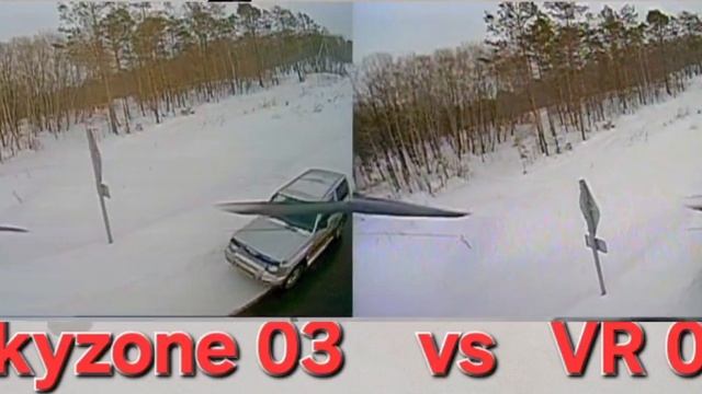 Сравнение аналоговых очков Skyzone 03 и аналогового шлема VR 03.