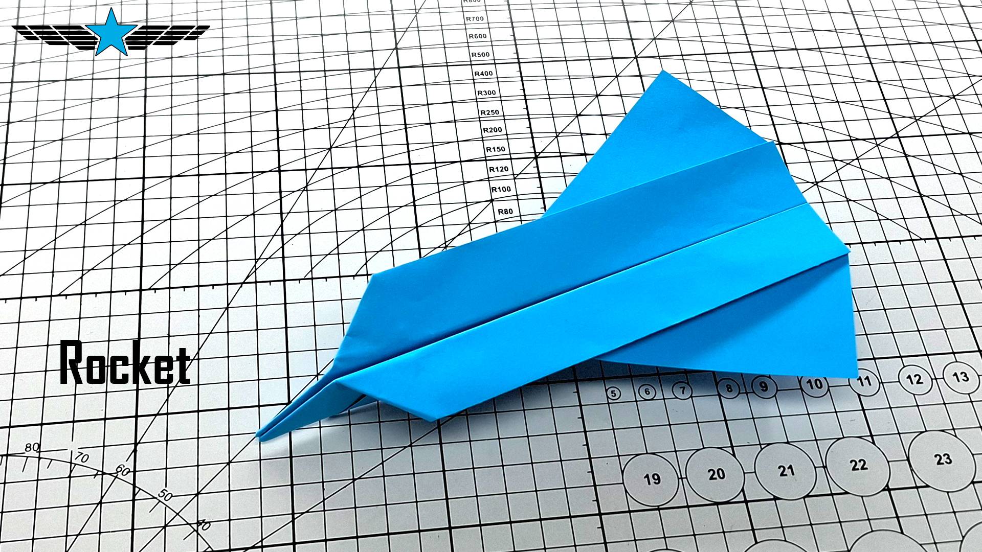 Как сложить летающий самолет - ракету из бумаги за считанные минуты