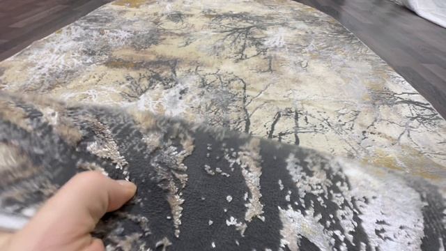 Турецкий ковер на пол LISA AA630A_IVORY  MUSTARD овал