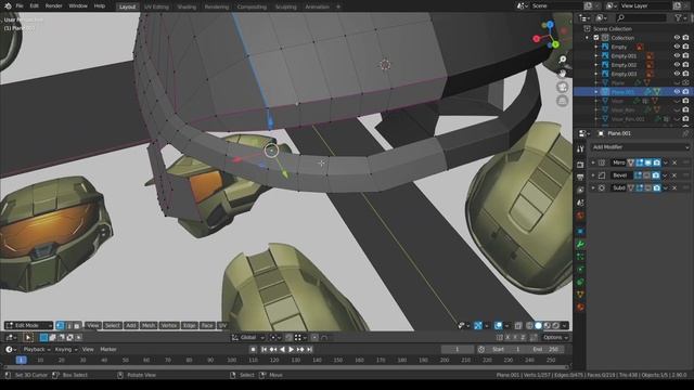 Blender - EP3 ｜ Master Chief Helmet Modelling Tutorial