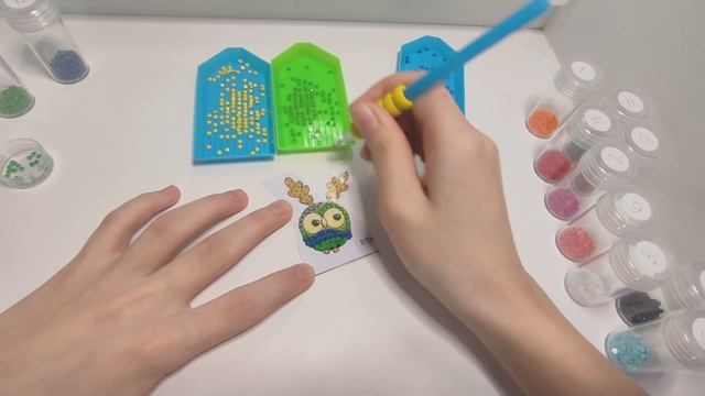 ЗЕЛЕНАЯ СОВА АЛМАЗНАЯ МОЗАИКА