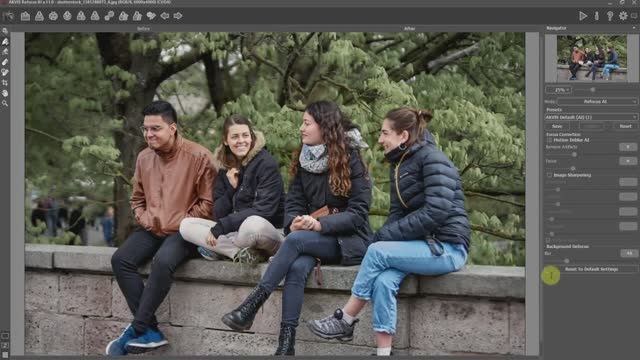 Улучшение четкости портретных фотографий с Refocus AI (на примере трёх фотографий)
