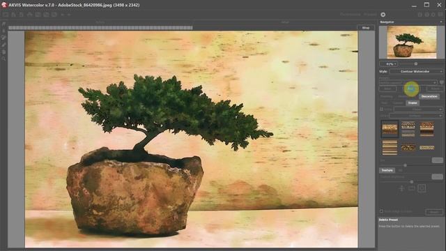 Контурная акварель в AKVIS Watercolor - Урок