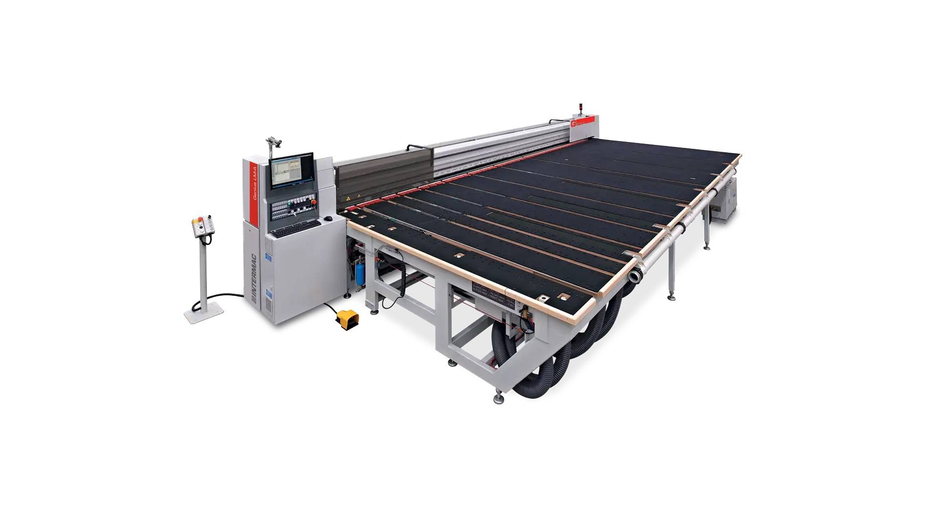 Уникальная, полностью автоматическая линия раскроя триплекса Intermac Genius 60LM-AC, длина реза 6 м