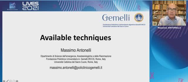 Available techniques Massimo Antonelli 2021