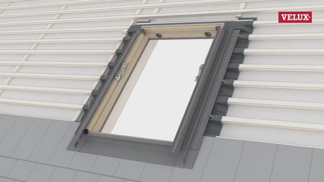 Установка мансардного окна VELUX OPTIMA оклад ESR