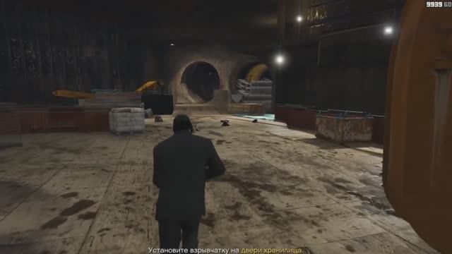 GTA 5. Русская озвучка!!! Огромный куш (Ограбление Федерального хранилища) Вариант Б Очевидно