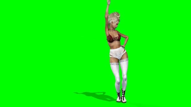 green screen pack girls chromakey dance walk shuffle №28