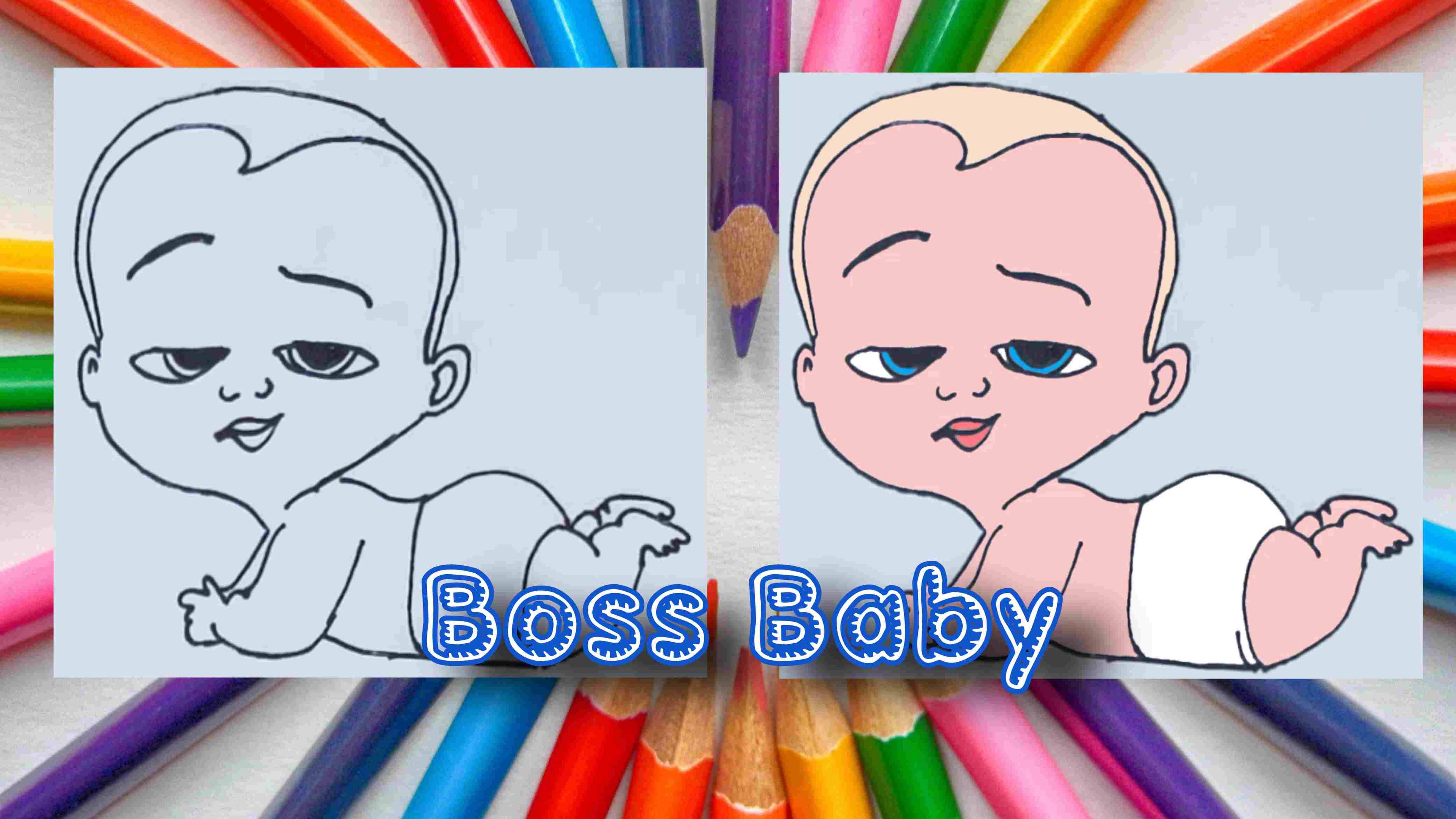 Как нарисовать Босса Молокососа. boss baby