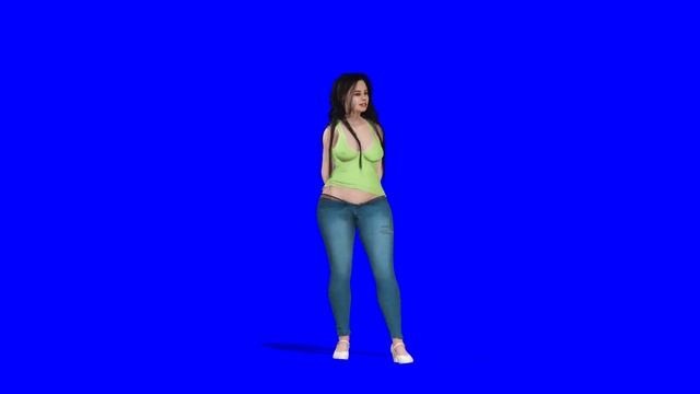 green screen pack girls chromakey dance walk shuffle №24