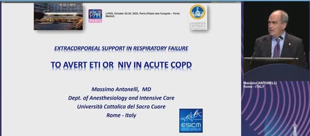 To avert intubation or NIV in acute COPD Massimo Antonelli 2022