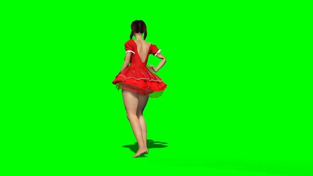 green screen pack girls chromakey dance walk shuffle №40