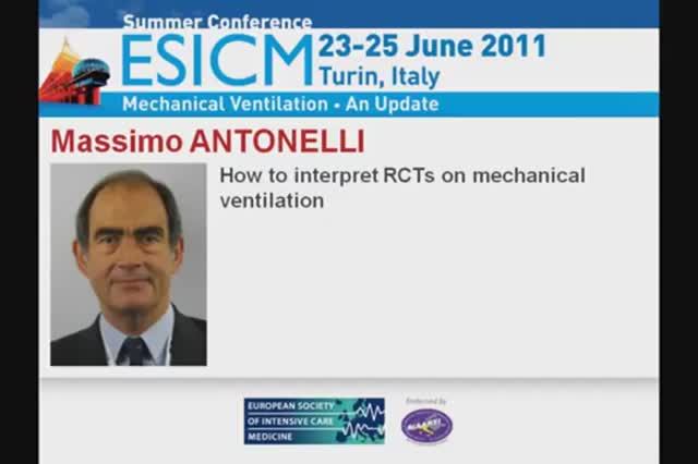 18 How to interpret rcts on mechanical ventilation Massimo ANTONELLI Turin2011